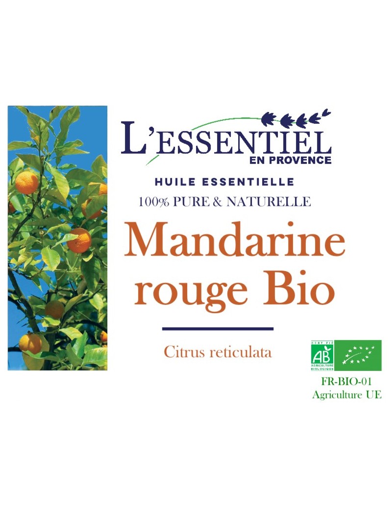 Huile essentielle Biologique de Mandarine Rouge - L'essentiel en Provence